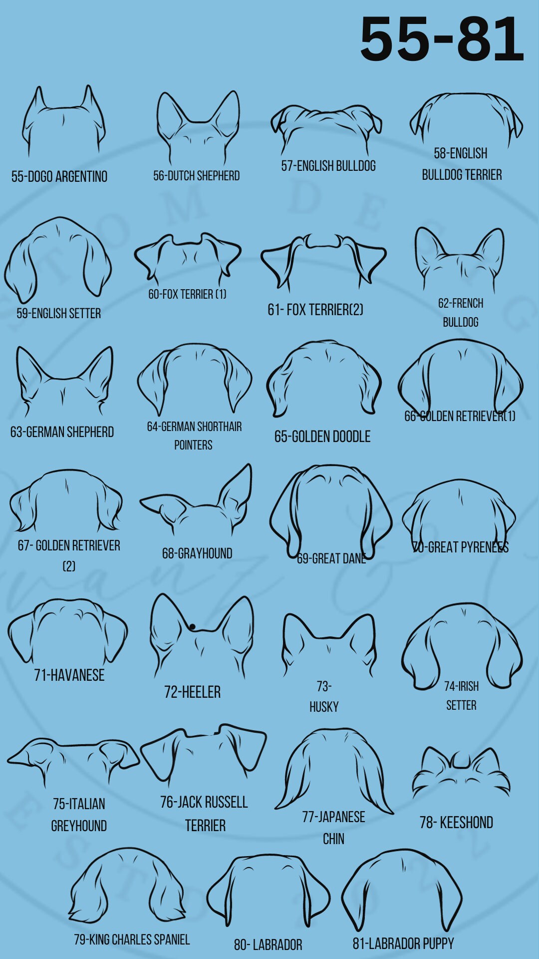 Dog Ear Hanger, Dog Memorial, Dog Ear Design, Custom Dog Memorial, Dog ...