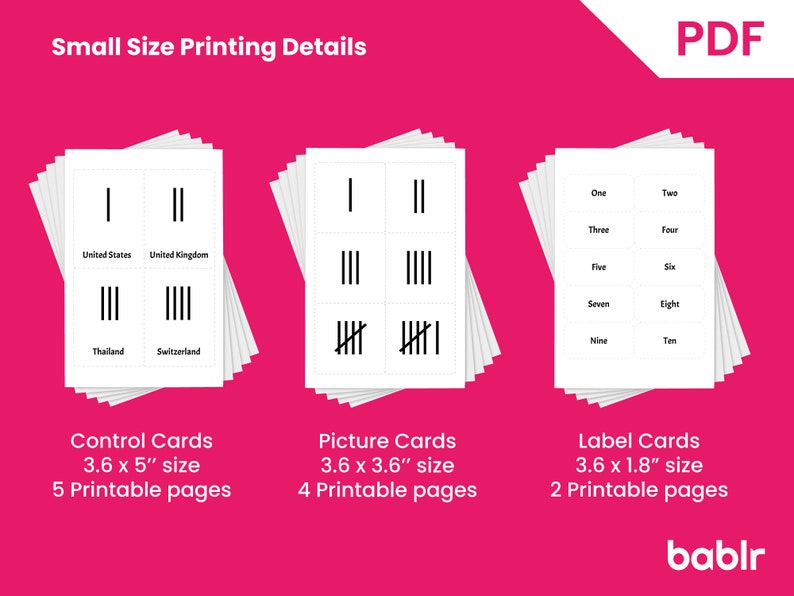 Tally Marks • Editable Montessori Cards • PDF Printable Kids Flashcards ...