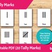 Tally Marks • Editable Montessori Cards • PDF Printable Kids Flashcards ...