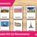 Monuments • Editable Montessori Cards • PDF Printable Toddler ...