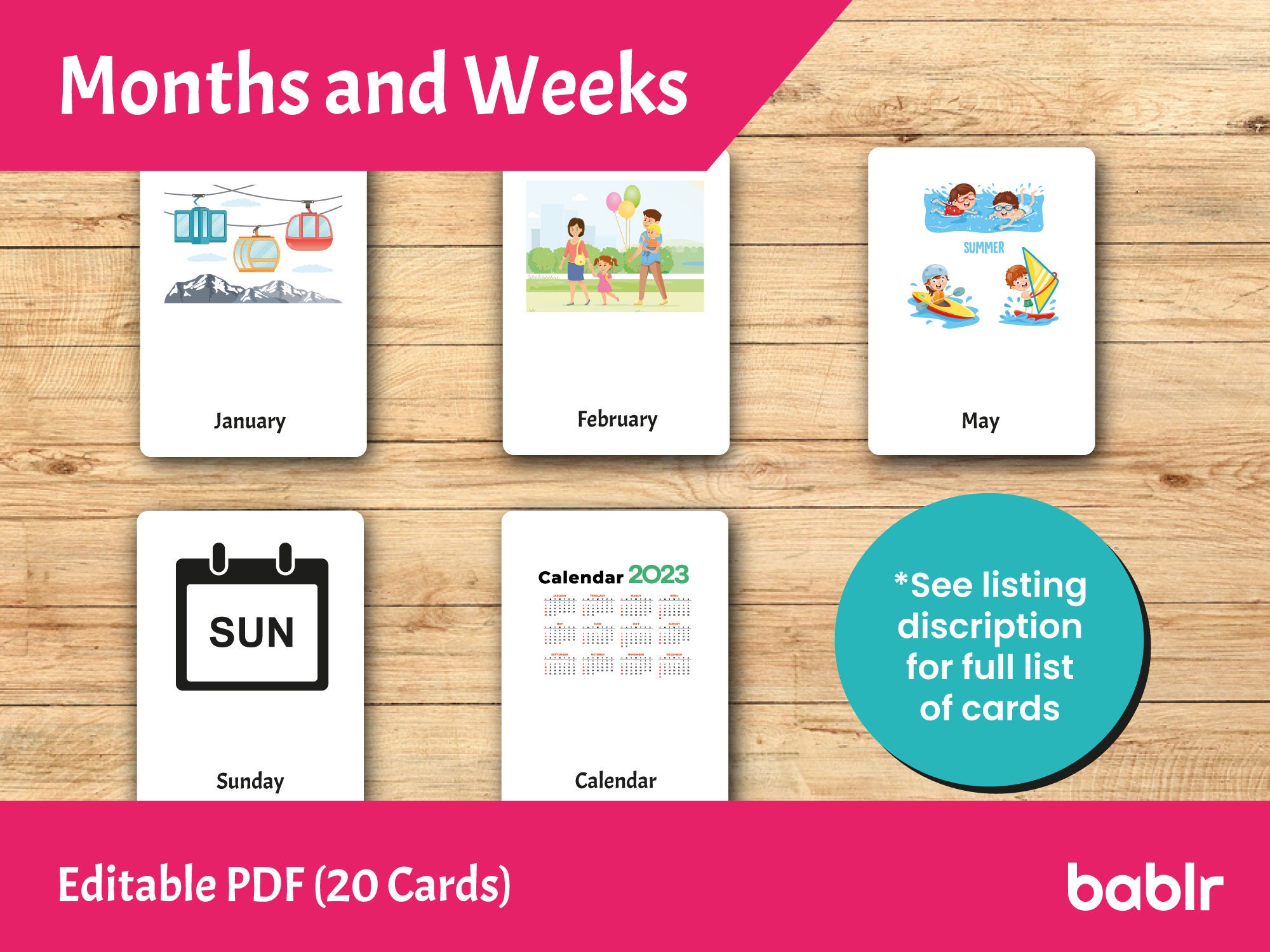 Months & Weeks • Editable Montessori Cards • PDF Printable Toddler ...