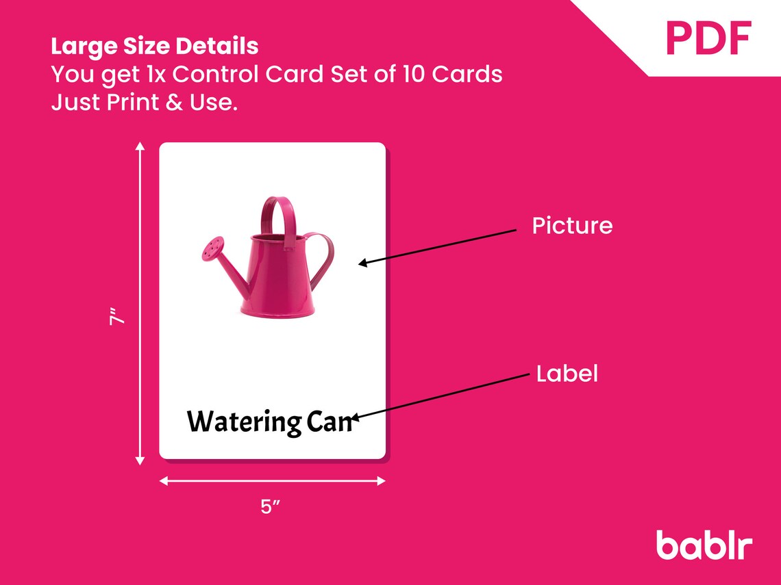 Gardening Tools • Editable Montessori Cards • PDF Printable Toddler ...