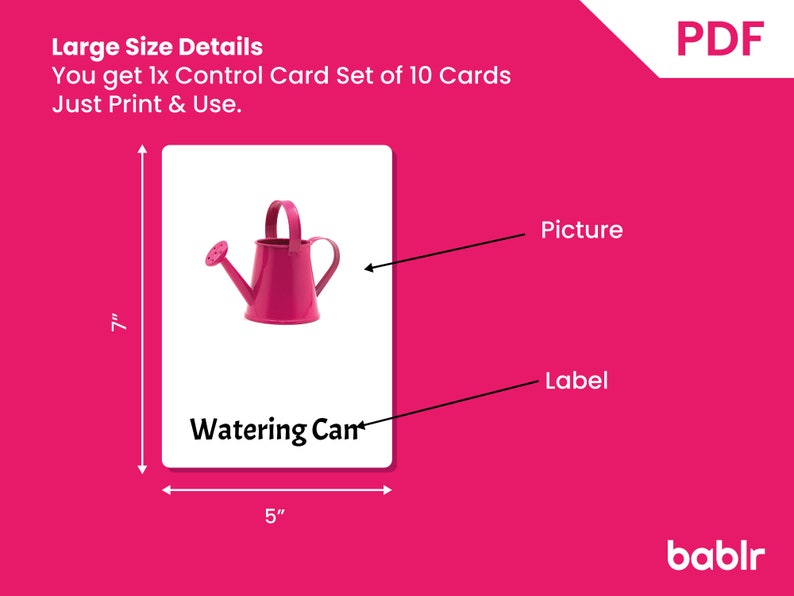 Gardening Tools • Editable Montessori Cards • PDF Printable Toddler ...