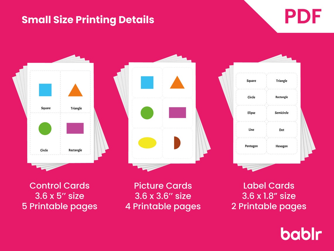 2D Shapes • Editable Montessori Cards • PDF Printable Toddler ...