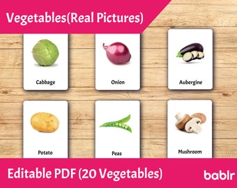 Editable Montessori Cards PDF Printable Toddler Flashcards - Etsy