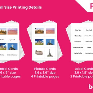 Monuments • Editable Montessori Cards • PDF Printable Toddler ...