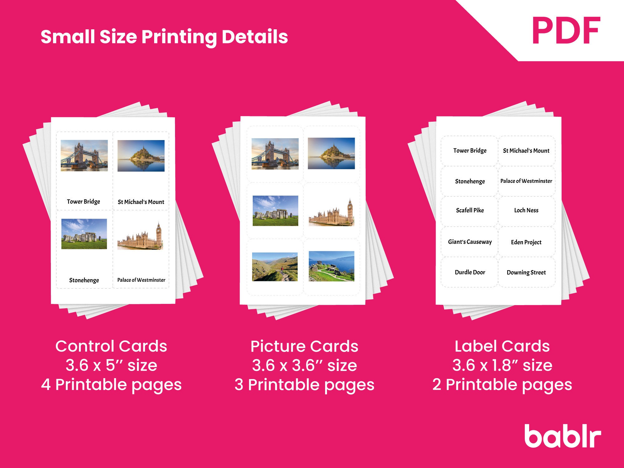 Famous Landmarks • Editable Montessori Cards • PDF Printable Toddler ...