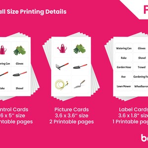 Gardening Tools • Editable Montessori Cards • PDF Printable Toddler ...