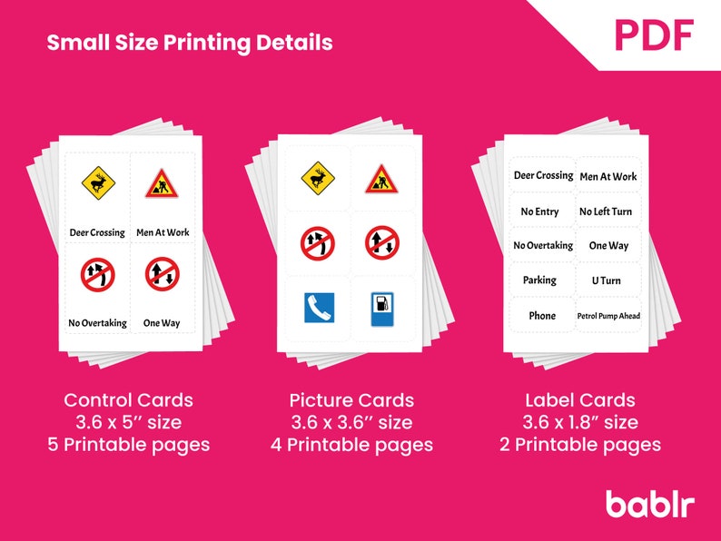 Road Signs • Editable Montessori Cards • PDF Printable Toddler ...