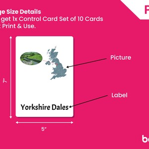 Uk's Physical Map • Editable Montessori Cards • PDF Printable Kids ...