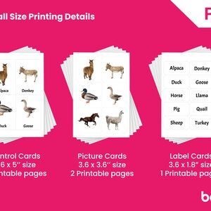 Farm Animals (real Pictures) • Editable Montessori Cards • PDF ...