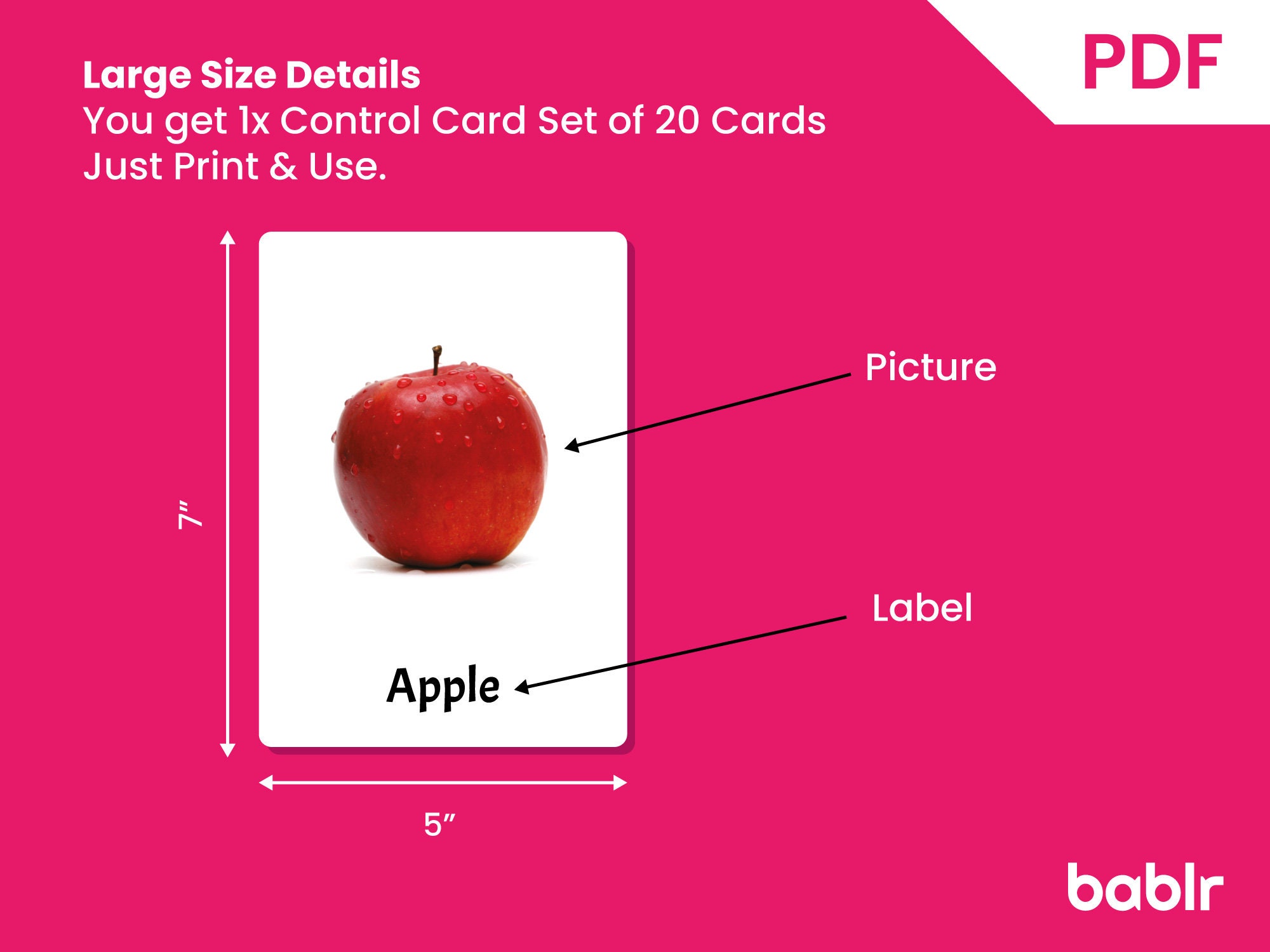 Fruits real Pictures Editable Montessori Cards PDF Printable Toddler ...