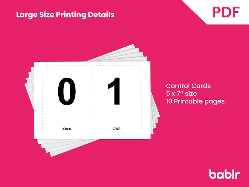 Binary Numbers • Editable Montessori Cards • PDF Printable Toddler ...