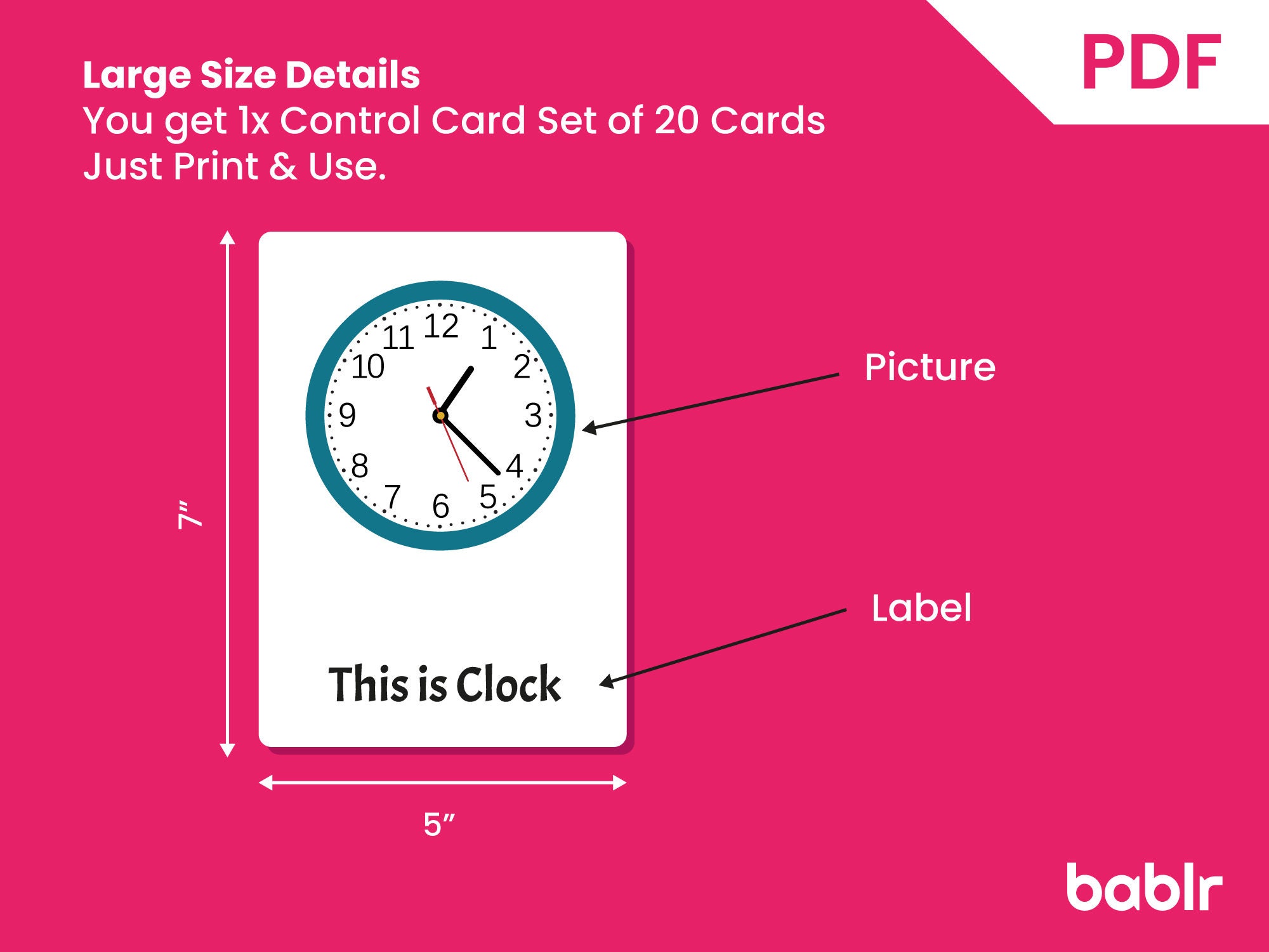 Time Clock • Editable Montessori Cards • PDF Printable Toddler ...