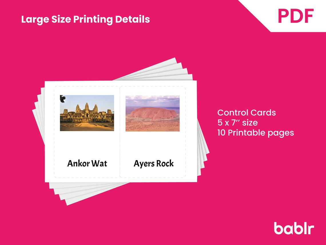 Monuments • Editable Montessori Cards • PDF Printable Toddler ...