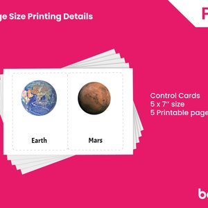 Solar System • Editable Montessori Cards • PDF Printable Toddler ...