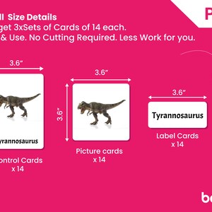 Dinosaurs • Editable Montessori Cards • PDF Printable Toddler ...