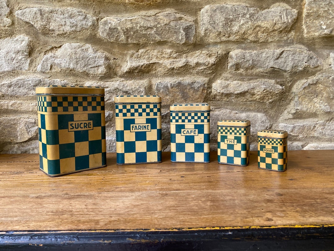 Decorative Vintage French Tins Set - Etsy