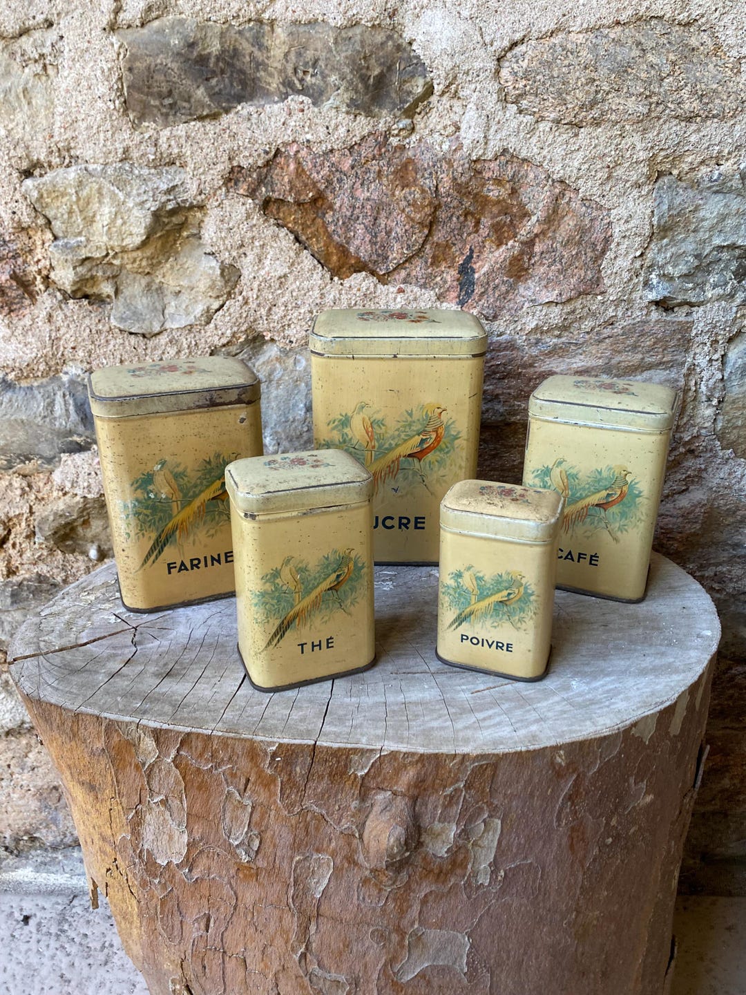 Decorative Vintage French Tins Set - Etsy