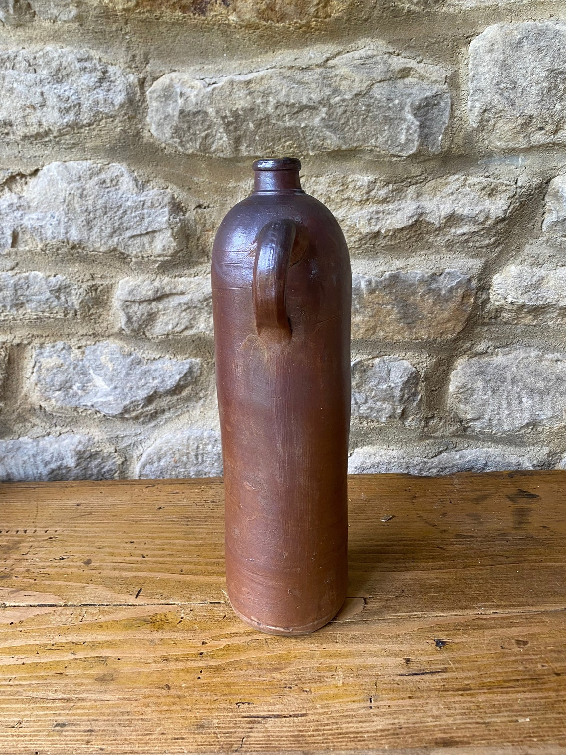 Vintage French Stoneware Liquor Bottle - Etsy