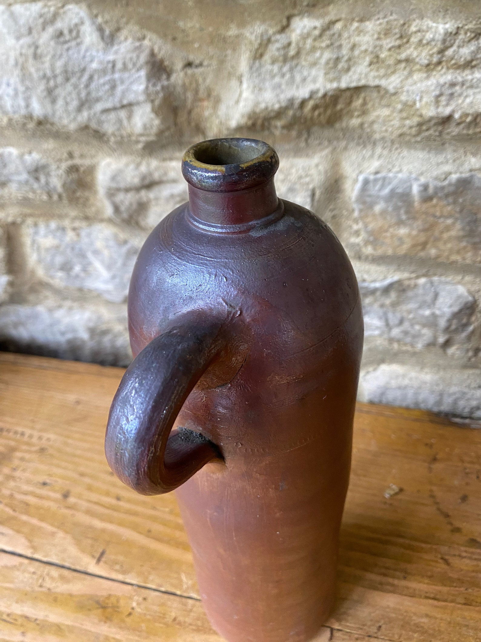 Vintage French Stoneware Liquor Bottle - Etsy