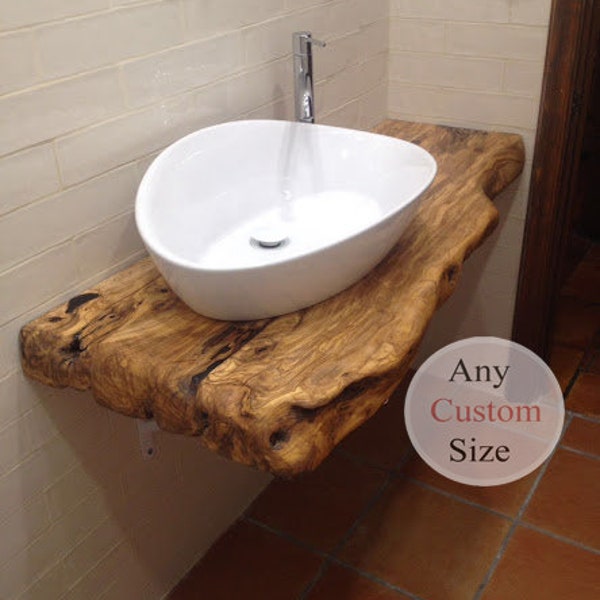 Teak Bathroom Floating Vanity - Etsy