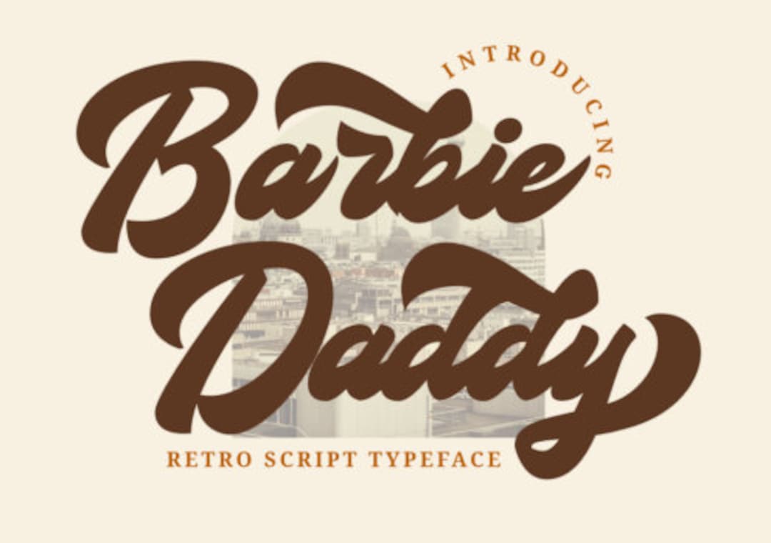 Barbie Dadyy Font, Vintage Fonts, Handwritten Font, Retro Font, Modern ...