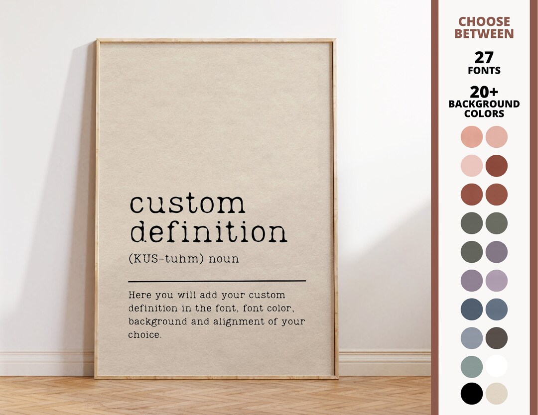 Custom Definition Print Definition Print Personalized - Etsy