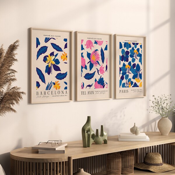 Flower Prints Set of 3 - Etsy