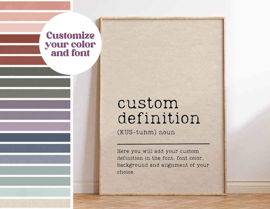 Custom Definition Print | Definition Print | Personalized Definition ...