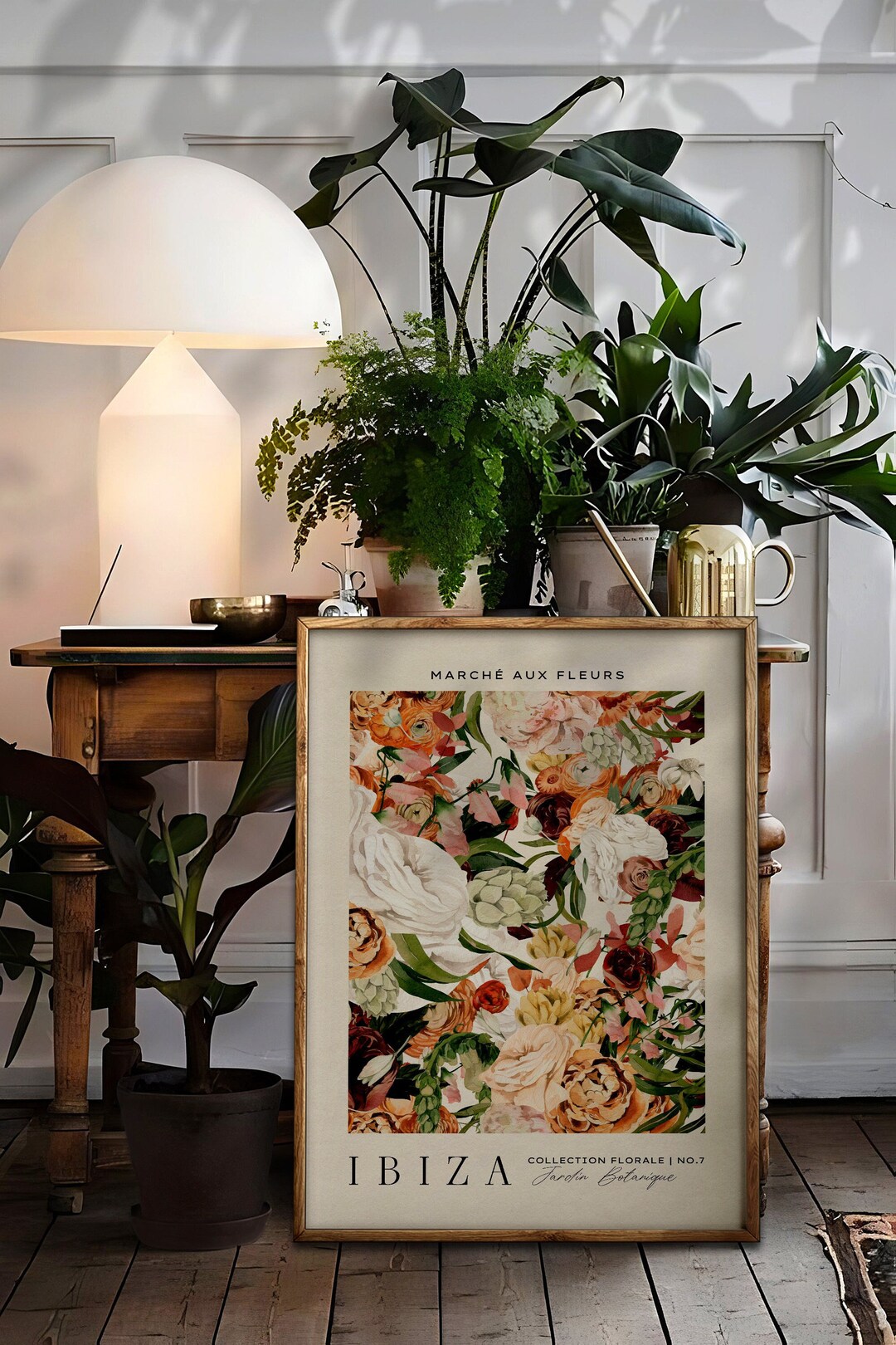 Ibiza Flower Market Poster Boho Ibiza Flower Market Print Floral Decor ...