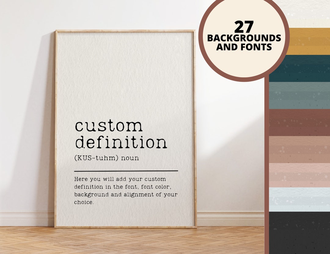 Custom Definition Print Definition Print Personalized Definition