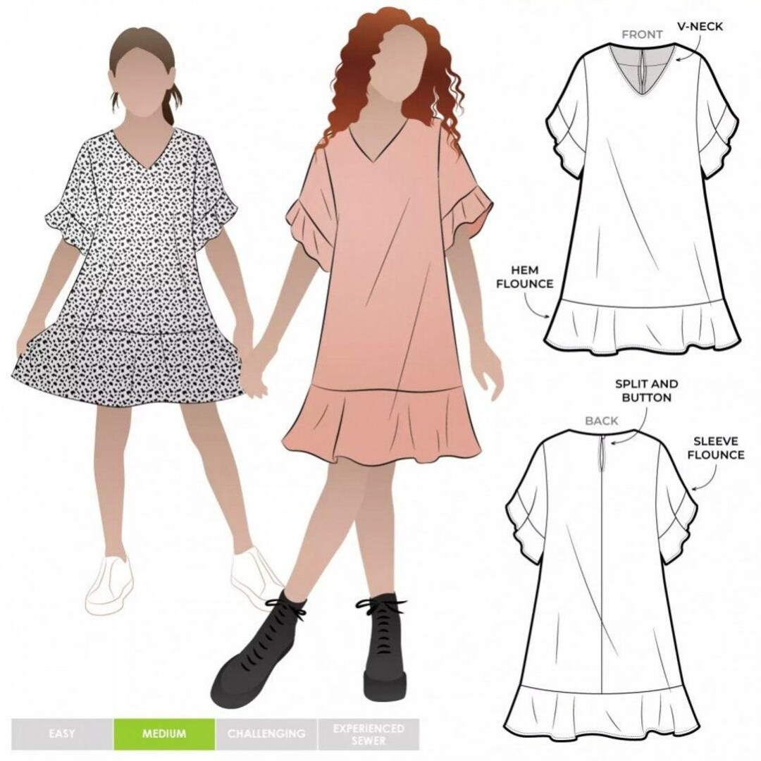 Style Arc Paper Sewing Pattern Kids Pixie Dress - Etsy