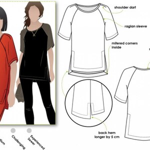 Style Arc Style Arc Sewing Pattern Hope Dress Extension Pack Women - Etsy
