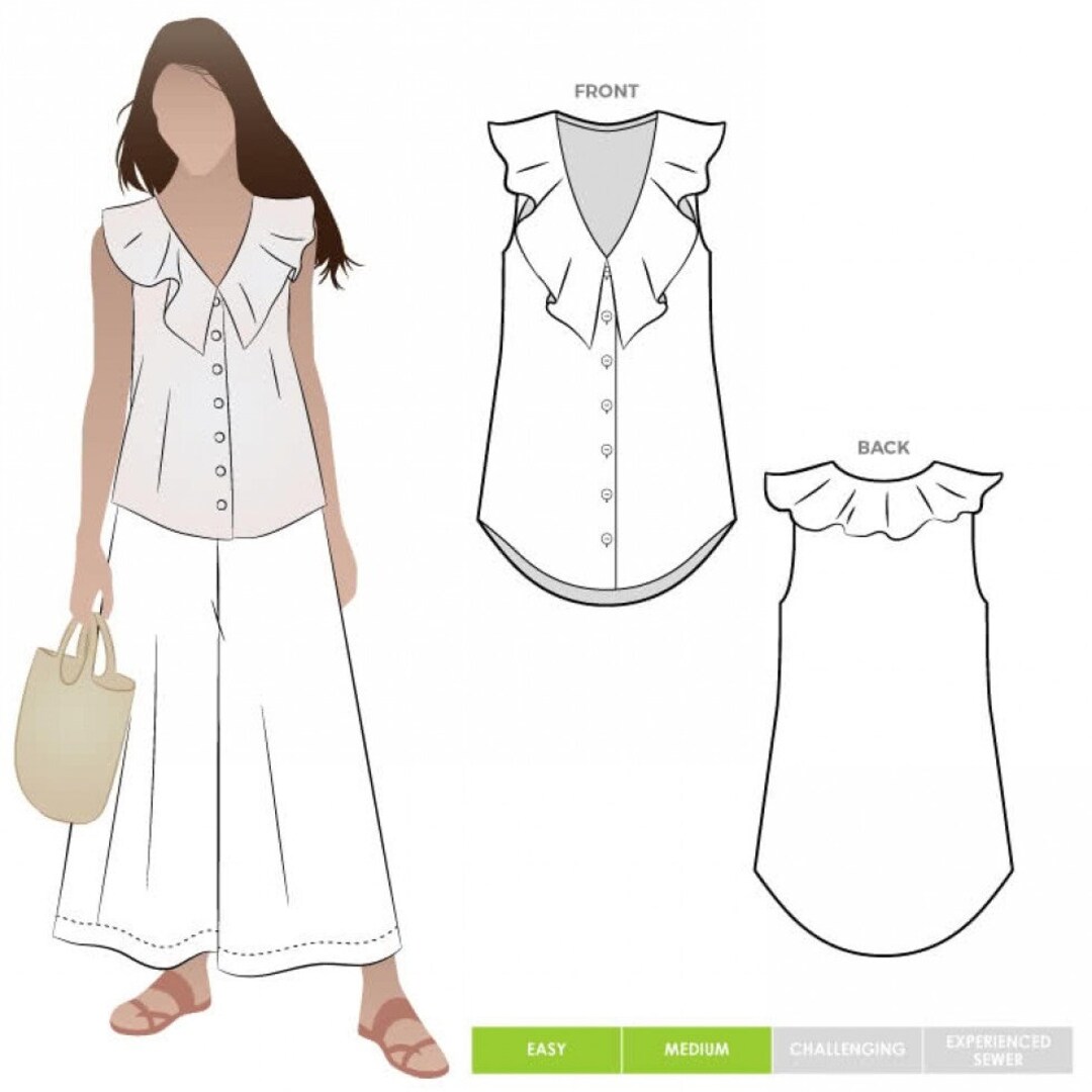 Style Arc Sewing Pattern Almy Top Women - Etsy