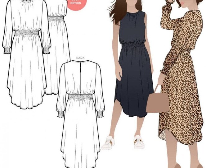 Asha Dress- Style Arc Paper Pattern- Sizes 4-16 - Etsy Canada