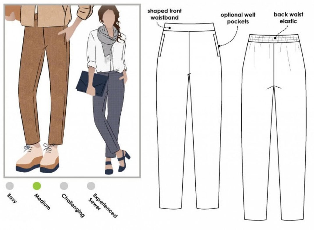 Style Arc Sewing Pattern Talia Pants Women - Etsy