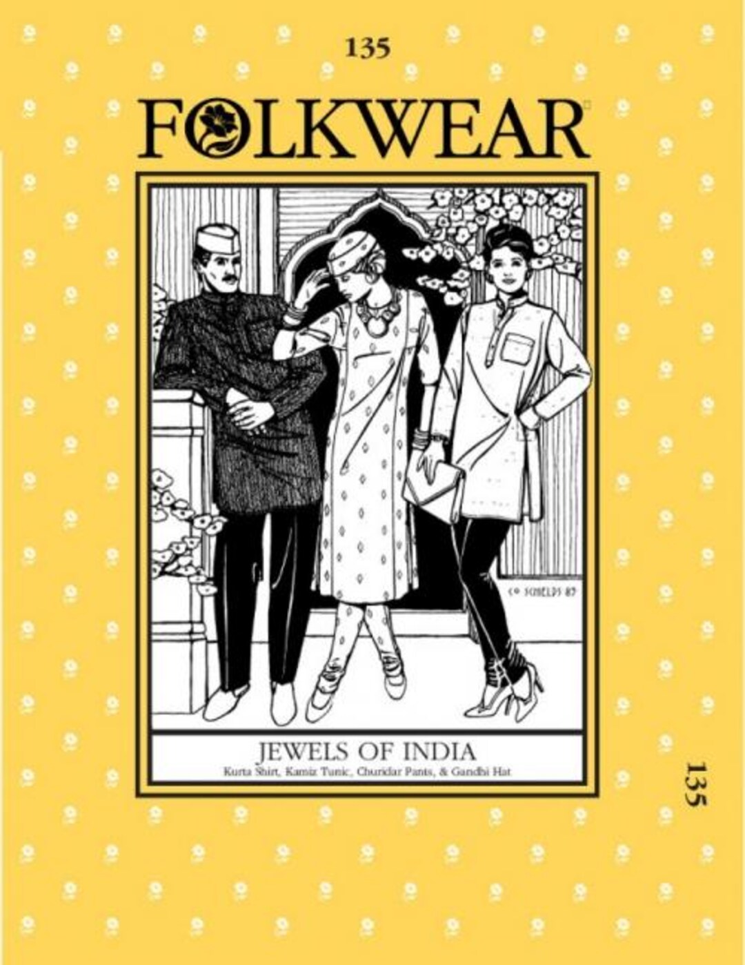 Folkwear Patterns Sewing Pattern Jewels of India Men, Women Small - X ...