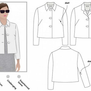Style Arc Sewing Pattern Harriet Jacket - Etsy