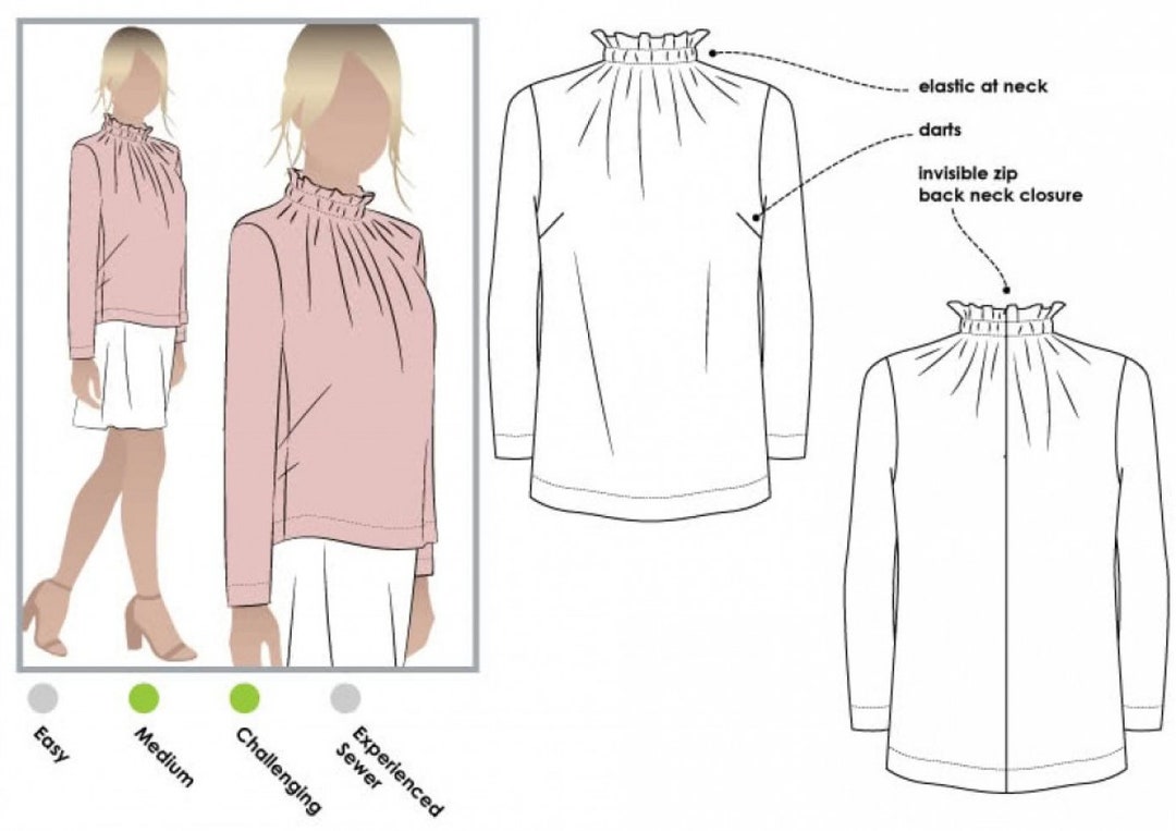 Style Arc Sewing Pattern Isabella Top Women - Etsy