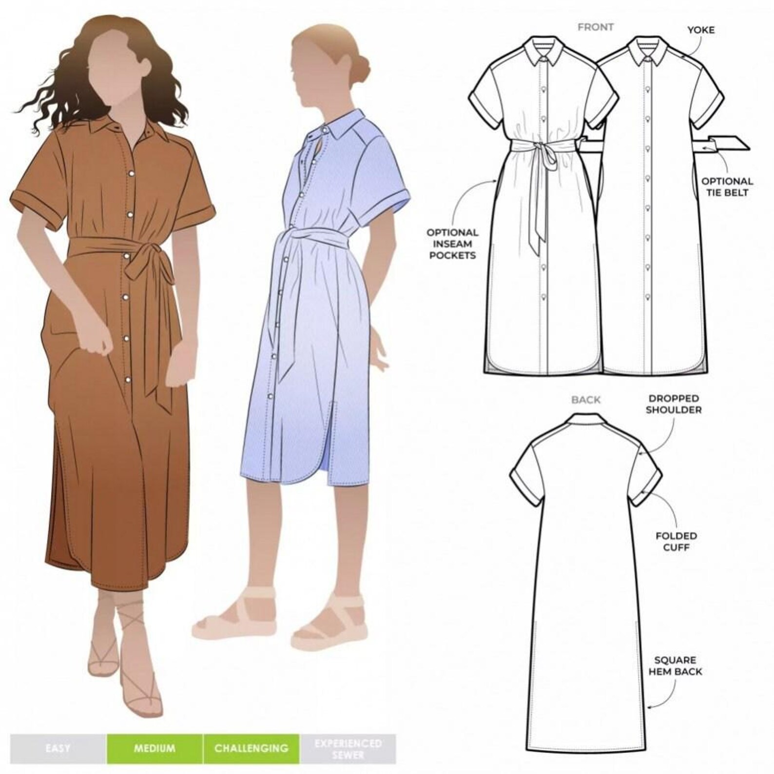 Style Arc Paper Sewing Pattern Palmer Dress - Etsy