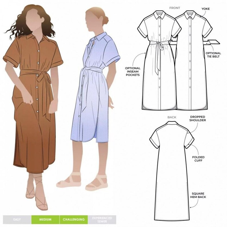 Style Arc Paper Sewing Pattern Palmer Dress - Etsy