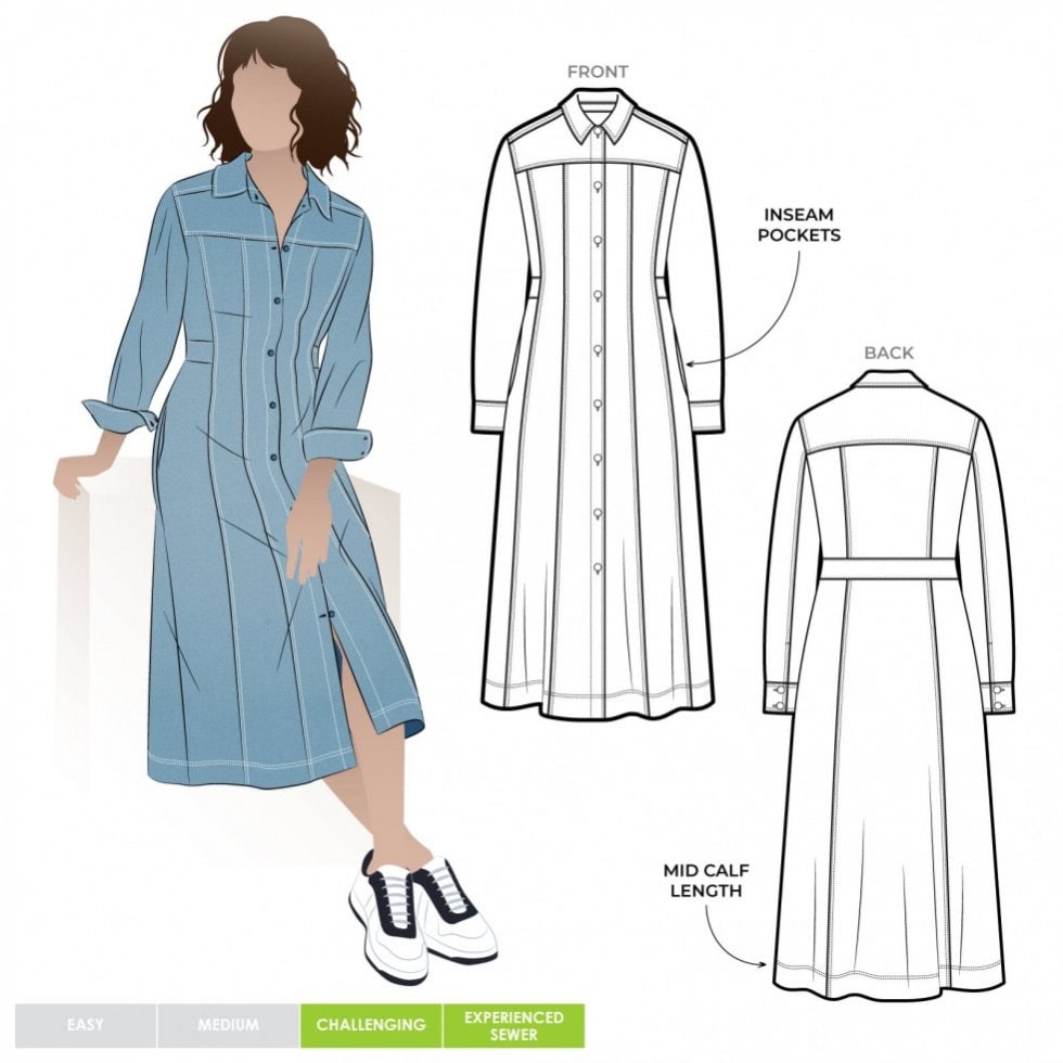 Style Arc Paper Sewing Pattern Tatum Dress - Etsy