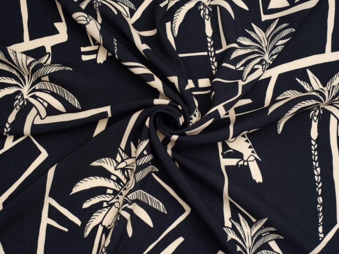 Ecovero Viscose Challis Fabric Minerva Exclusive Toucan Play Birds ...