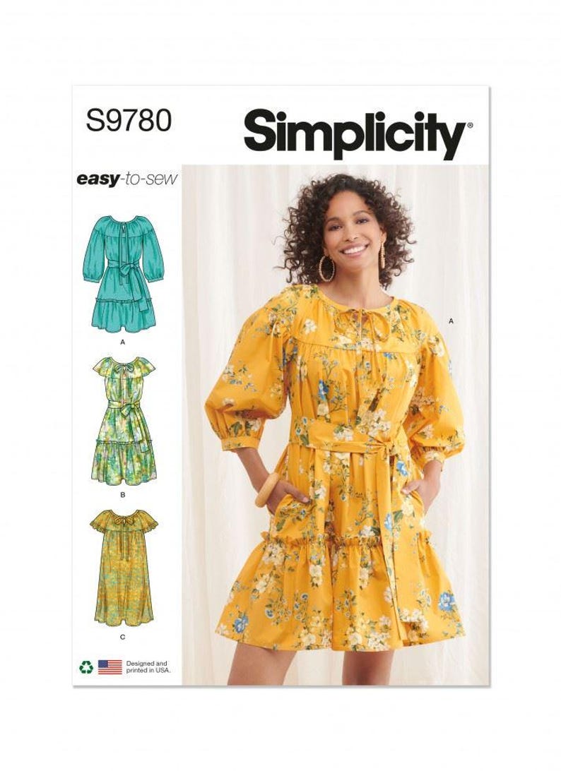Simplicity 9780 Sewing Pattern for Dresses, Sizes, Easy Dressmaking ...