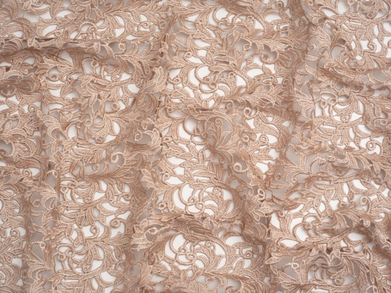 Minerva Core Range Heavy Guipure Lace Fabric Bronze Plants - Etsy