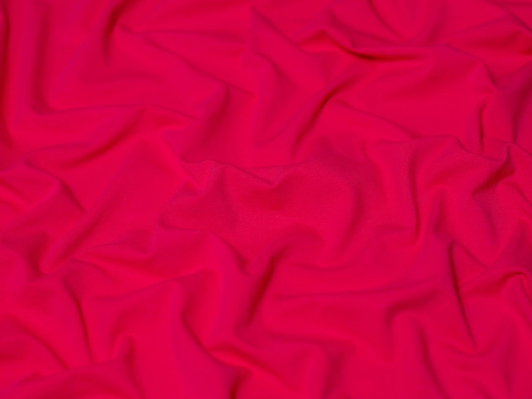 Minerva Core Range Heavy Cotton Jersey Stretch Knit Fabric - Dark Red ...