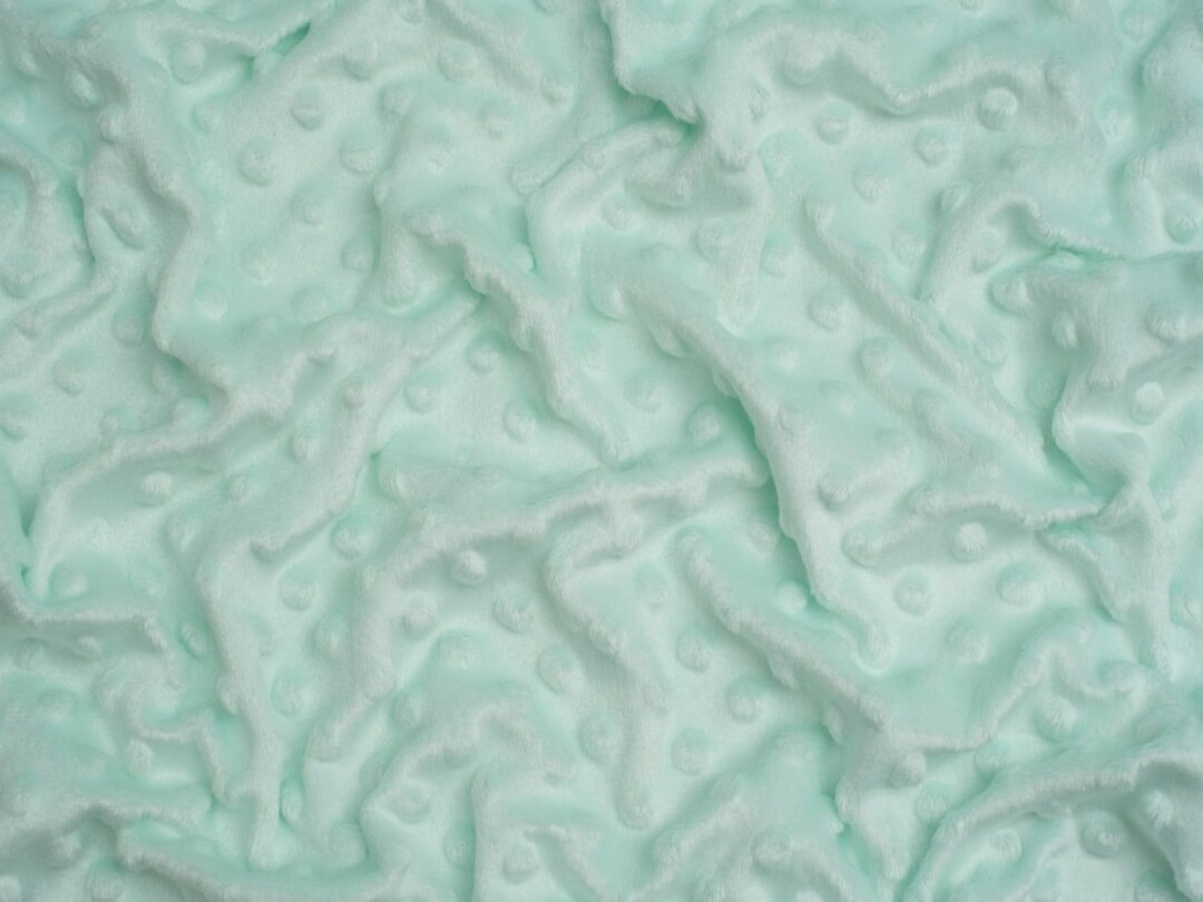 Minerva Core Range Embossed Dimple Plush Fleece Fabric - Light Green ...