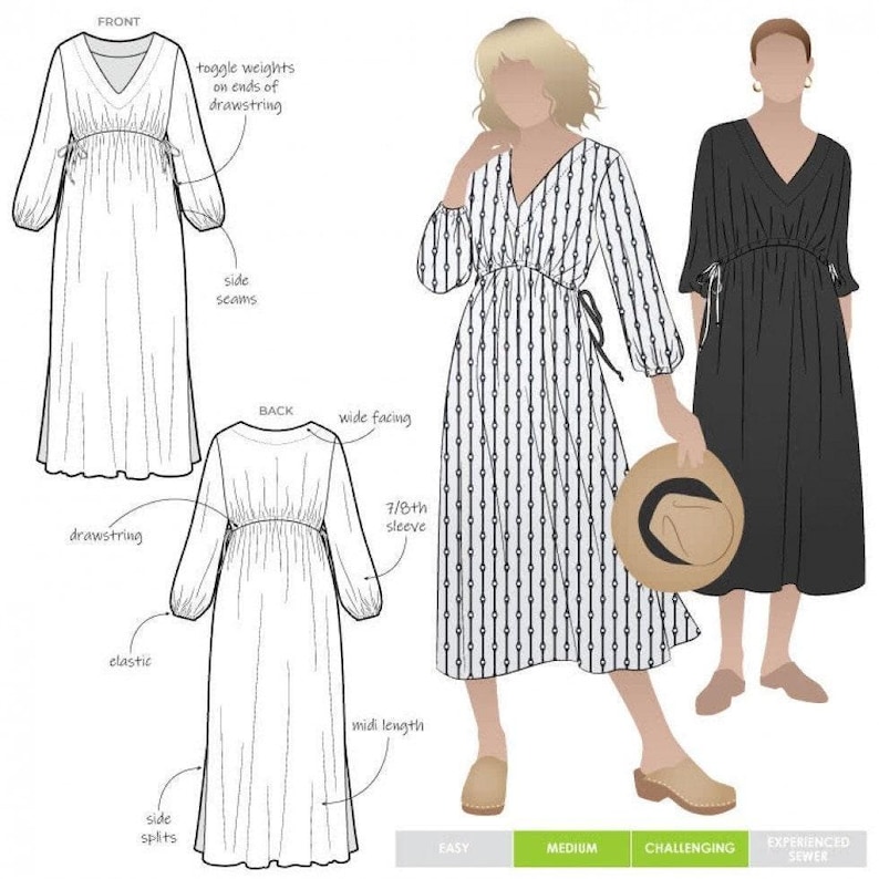 Style Arc Sewing Pattern Naomi Dress Women - Etsy