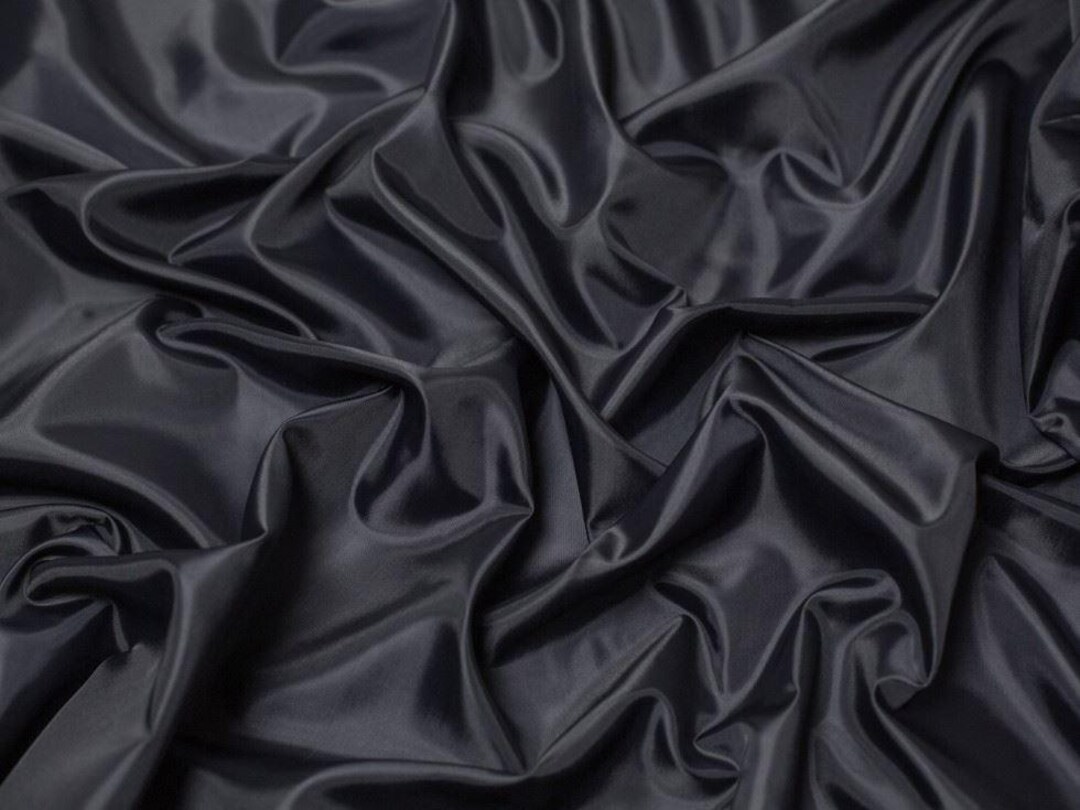 Minerva Core Range Navy Blue Anti Static Lining Fabric, Plain Solid ...